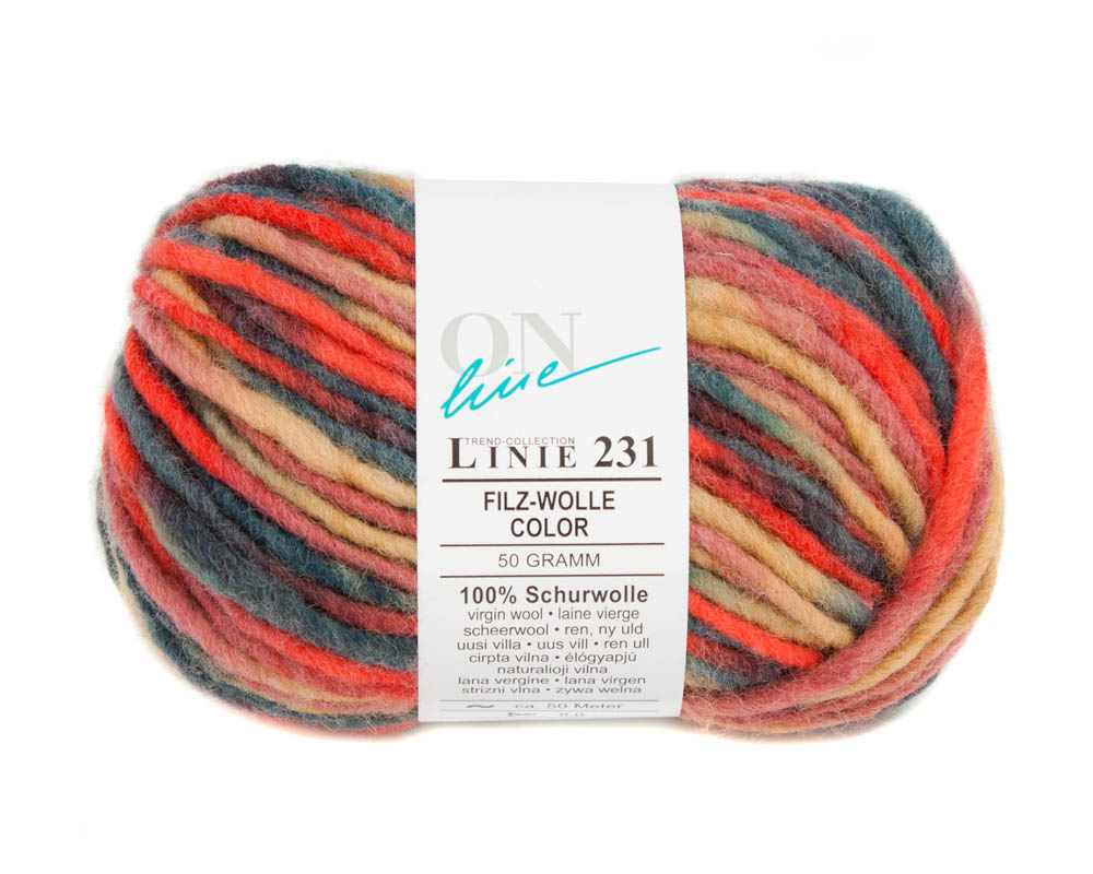 Filzwolle color Linie 231 ONline Garne