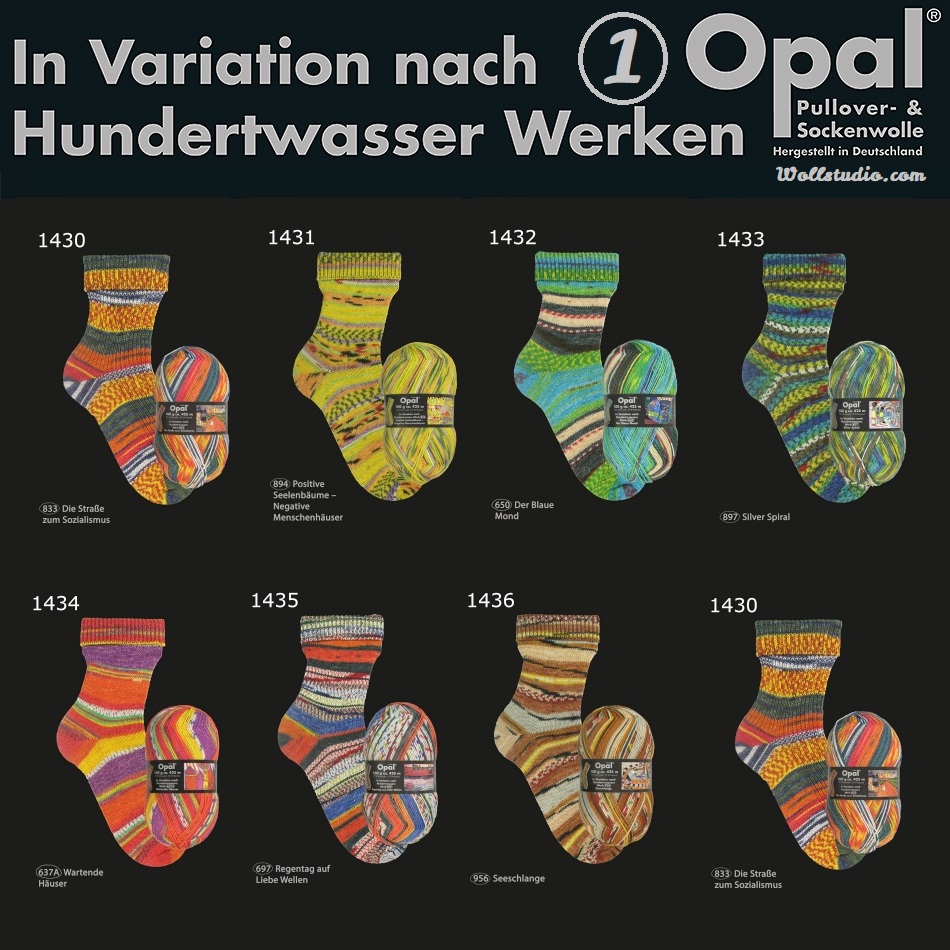 Opal Hundertwasser Sockenwolle 4-fach